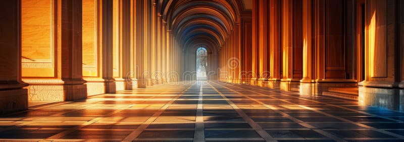 A Play on Perspective, Showing a Corridor of Repeating Doors or Windows ...