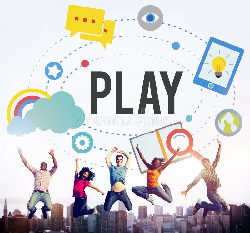 Play Playful Enjoyment Imagination Create Concept Stock Image - Image ...