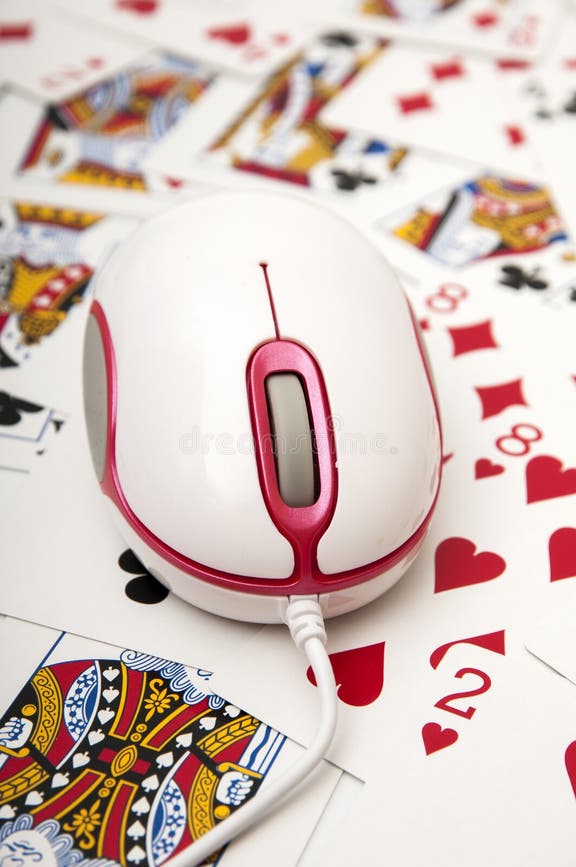Play poker on the computer stock image. Image of online - 31798695