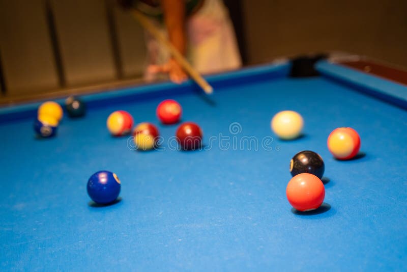 Play Pool Balls Game on Pool Table Stock Image - Image of game, play ...