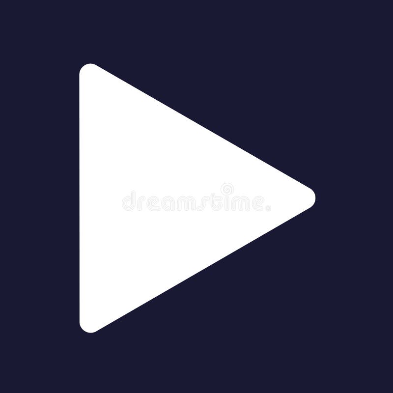 Play Press Button Icon Colored Sticker. Press Vector Illustration ...