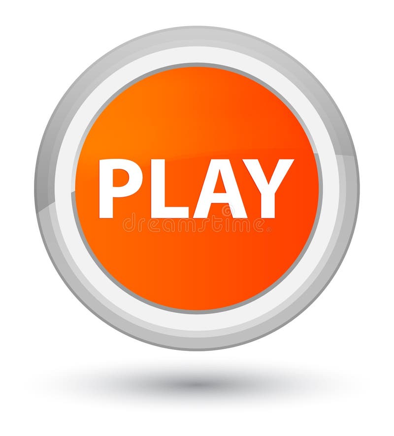 Play Prime Orange Banner Button Stock Illustration - Illustration of ...