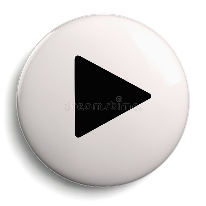 Play Push Button Circle Symbol Stock Illustration - Illustration of ...