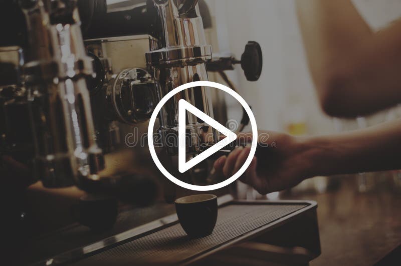 Play Push Button Playing Music Video Concept Stock Image - Image of ...