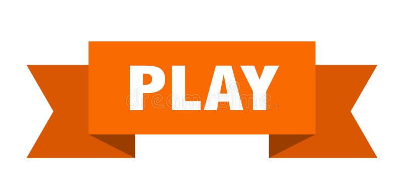 Play ribbon. stock vector. Illustration of peeler, template - 153451980