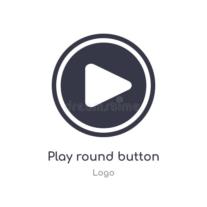 Play Round Button Icon. Isolated Play Round Button Icon Vector ...