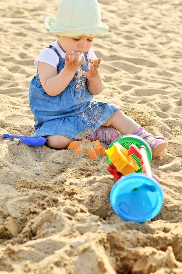 Play with sand stock image. Image of lifestyle, child - 41371305