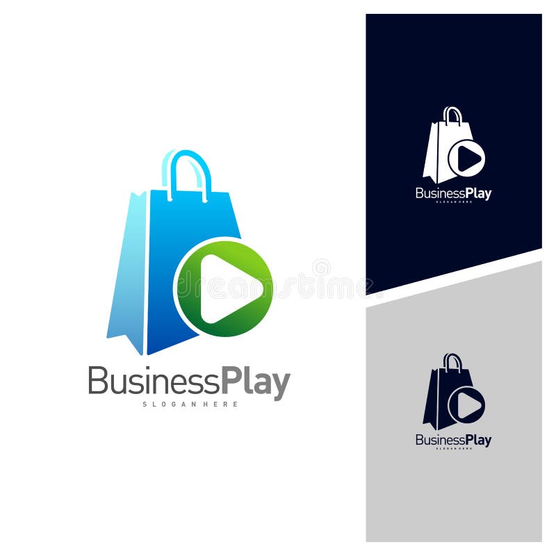 Play Shop Logo Design Vector Template, Icon Play Logo Concepts Stock ...