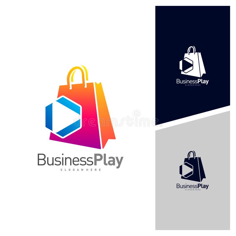 Play Shop Logo Design Vector Template, Icon Play Logo Concepts Stock ...