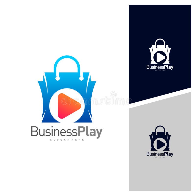 Play Shop Logo Design Vector Template, Icon Play Logo Concepts Stock ...
