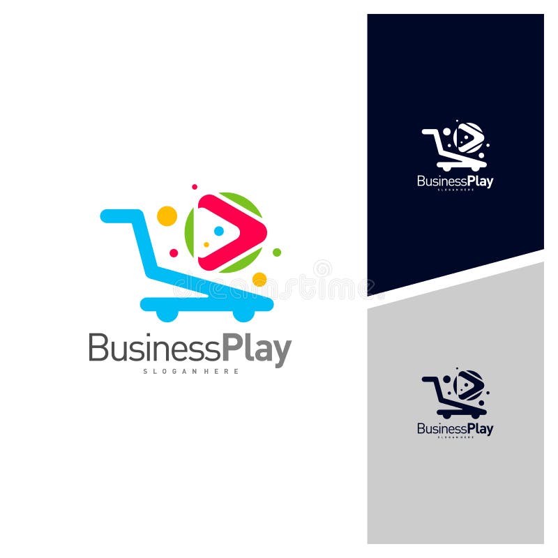 Play Shop Logo Design Vector Template, Icon Play Logo Concepts Stock ...