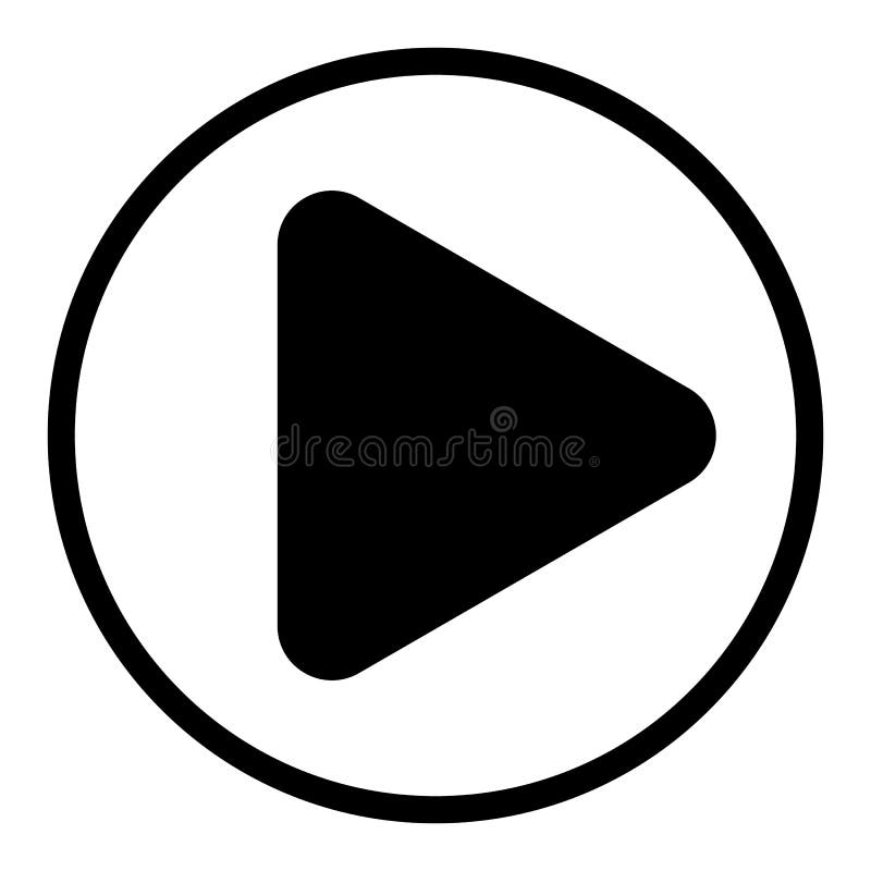 Play Sign Line Icon. Play Button Vector Illustration Isolated on White ...