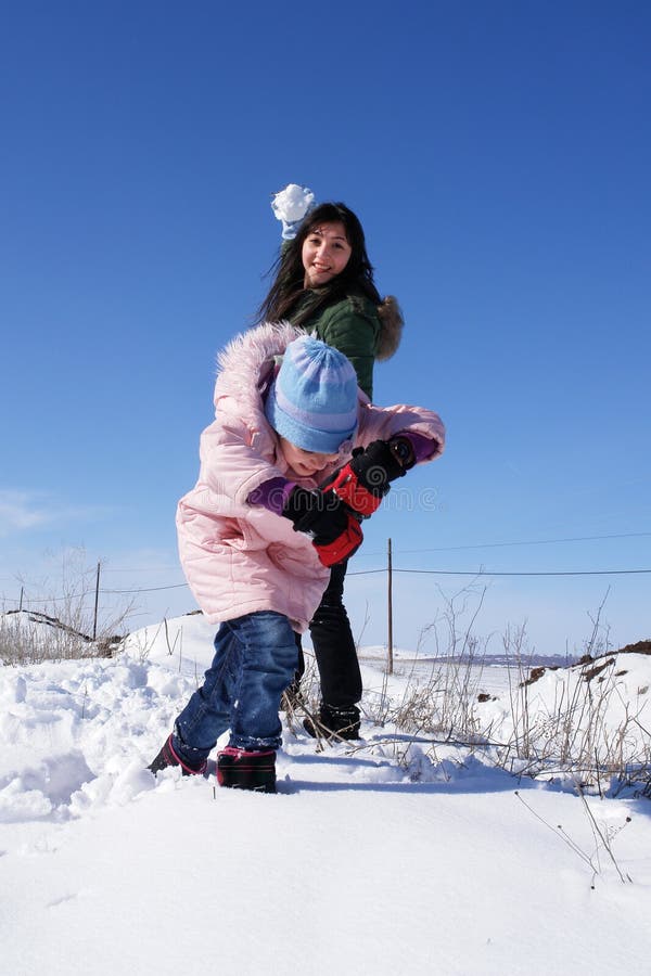 Play snowball stock image. Image of portrait, frozen - 13251663