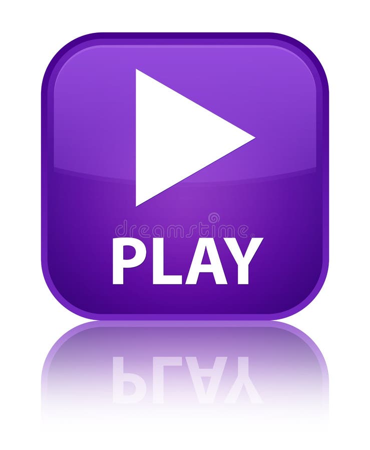Play Special Purple Square Button Stock Illustration - Illustration of ...