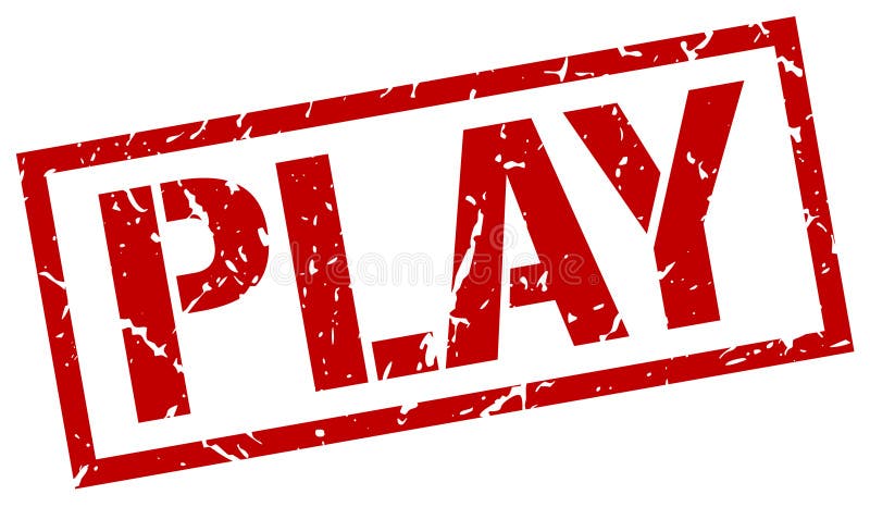 Play stamp stock vector. Illustration of vector, vintage - 122093014