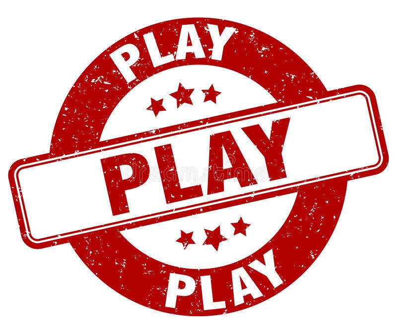 Play Stamp. Play Label. Round Grunge Sign Stock Vector - Illustration ...