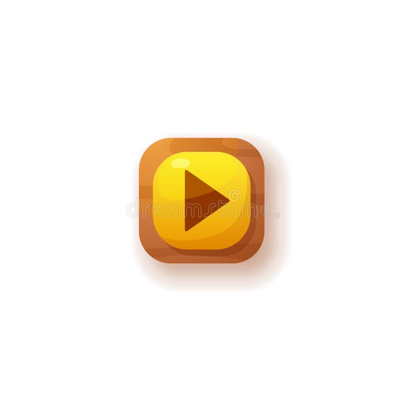 Play or Start Action 3D Button for Game and App Vector Illustration ...