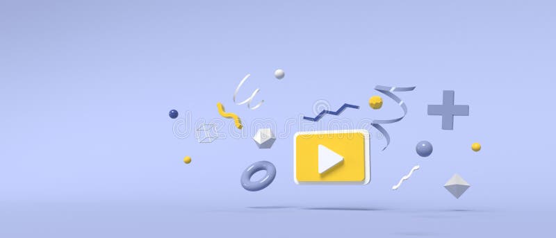 Play and Start Button Icon - 3D Render Stock Illustration ...