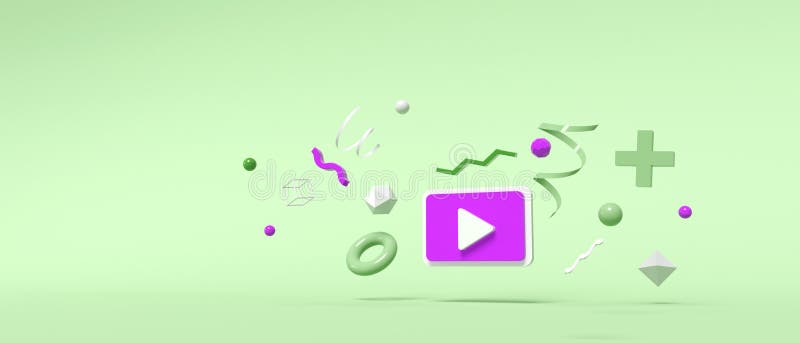 Play and Start Button Icon - 3D Render Stock Illustration ...