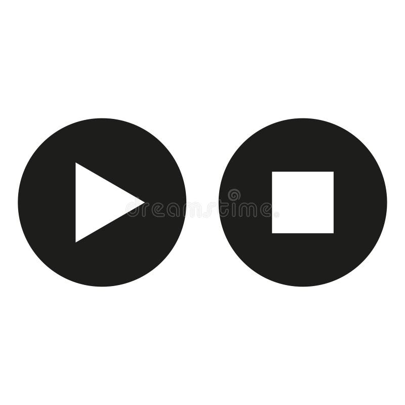 Play Stop Icon. Vector Illustration. Stock Image Stock Vector ...