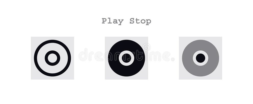 Play stop icons set stock vector. Illustration of audio - 270712853