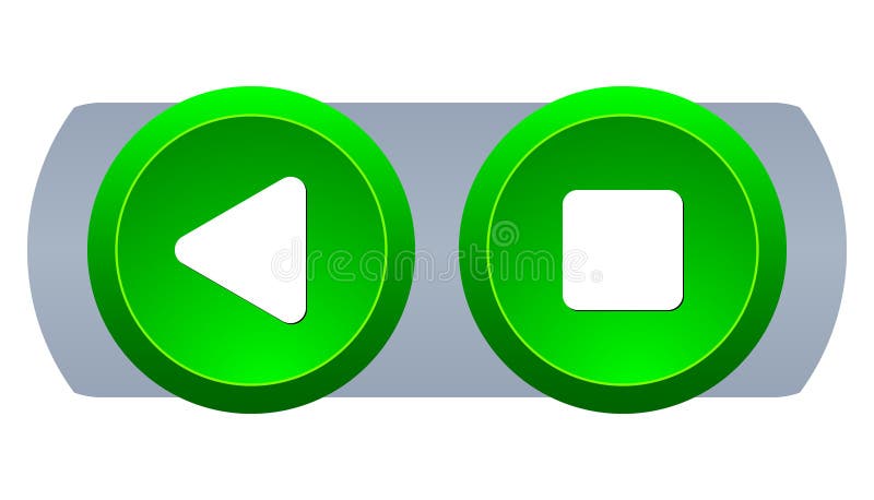 Play and stop media button stock vector. Illustration of player - 7805914