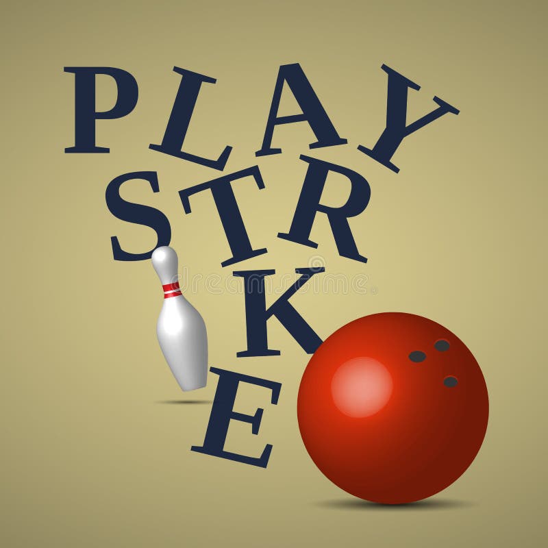 Play strike stock vector. Illustration of ball, skittle - 30411149