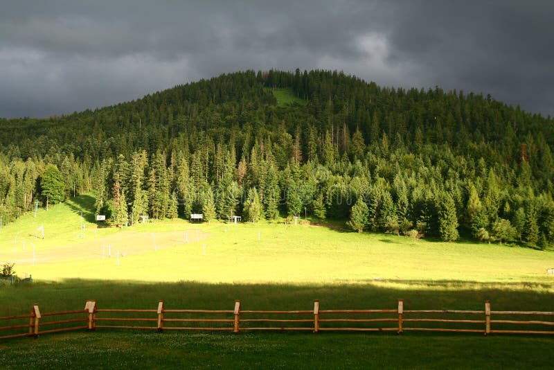 Play of sun and shadow stock image. Image of tatras, hill - 33100805