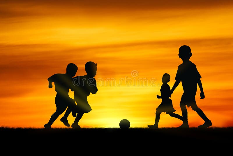 Play at sunset. stock image. Image of friend, shadows - 60780241