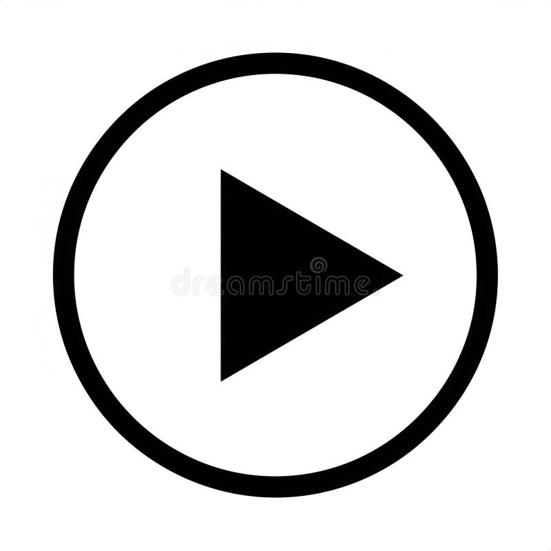 Play Symbol Enclosed in a Circle, Representing the Universal Start ...