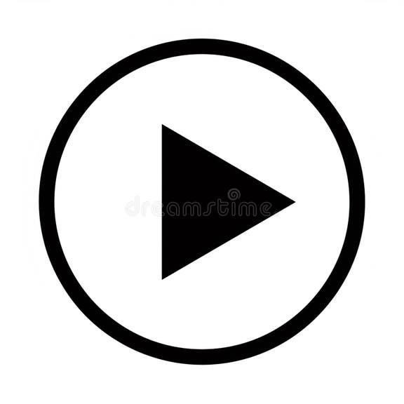 Play Symbol Enclosed in a Circle, Representing the Universal Start ...