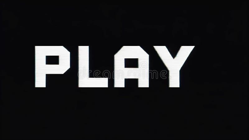 PLAY Text Animations, Retro Video Game Start Screen Stock Video - Video ...