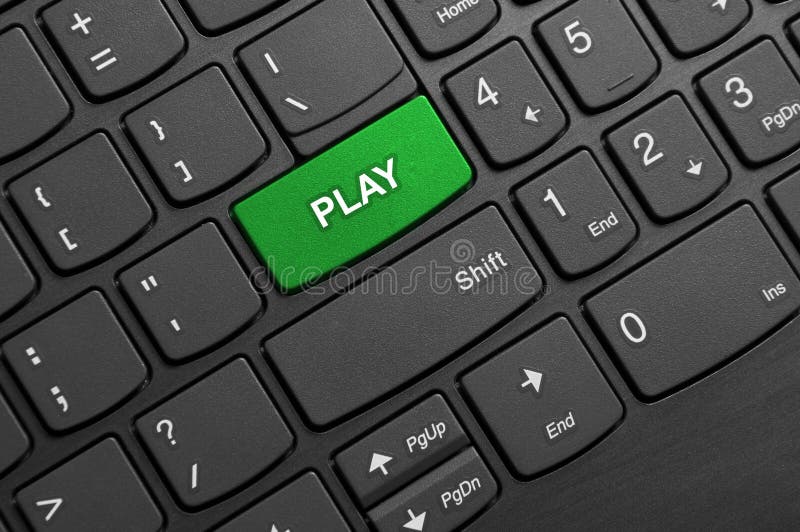 Play button key stock image. Image of graphic, internet - 165121391