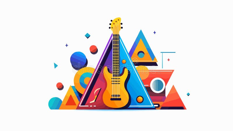 Play and Triangle Symbol Design Cartoon Vector Stock Illustration ...