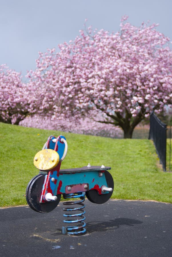 Play under cherry trees stock photo. Image of leisure - 26539354