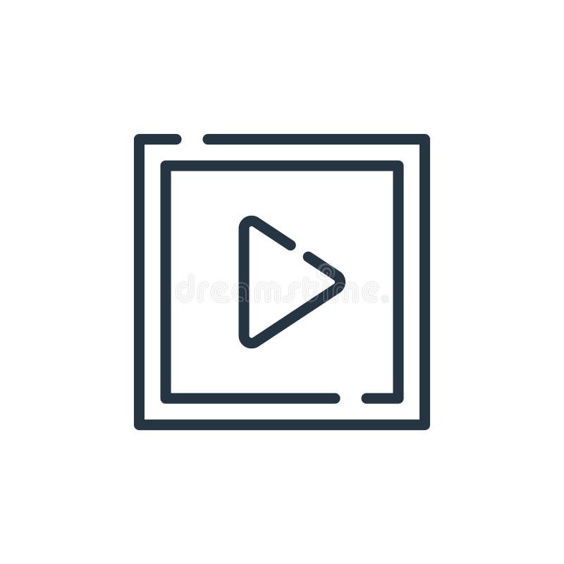 Play Vector Icon. Play Editable Stroke. Play Linear Symbol for Use on ...