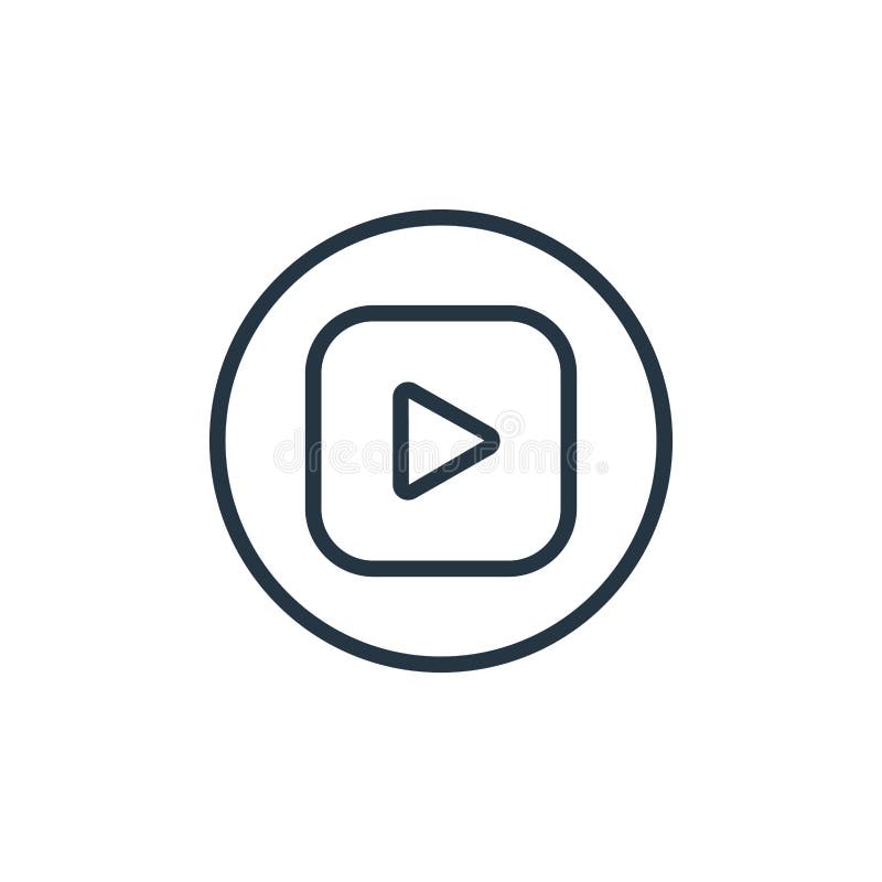 Play Vector Icon. Play Editable Stroke. Play Linear Symbol for Use on ...