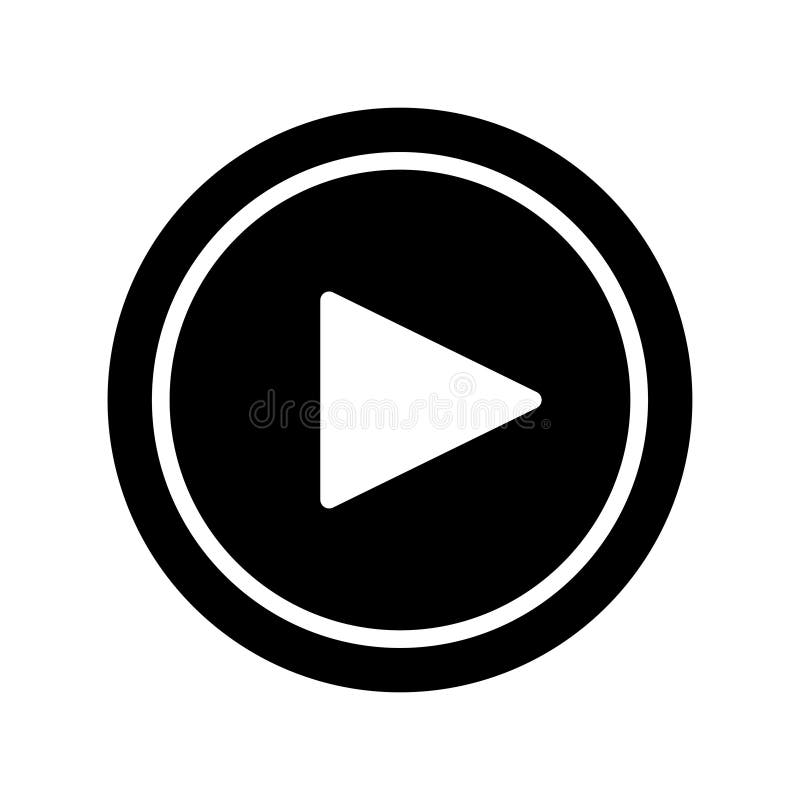 Play Glyph Flat Vector Icon Stock Illustration - Illustration of music ...