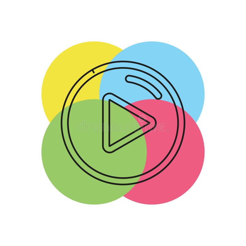 Play vector icon stock illustration. Illustration of flat - 138148848