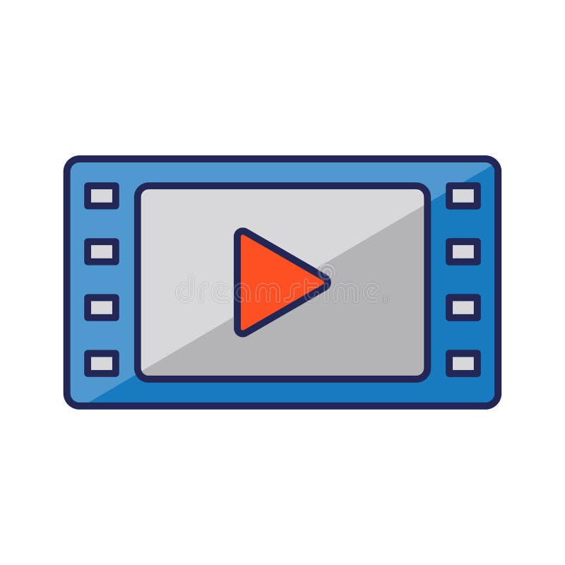 Play Video Icon Vector Design Template Stock Vector - Illustration of ...
