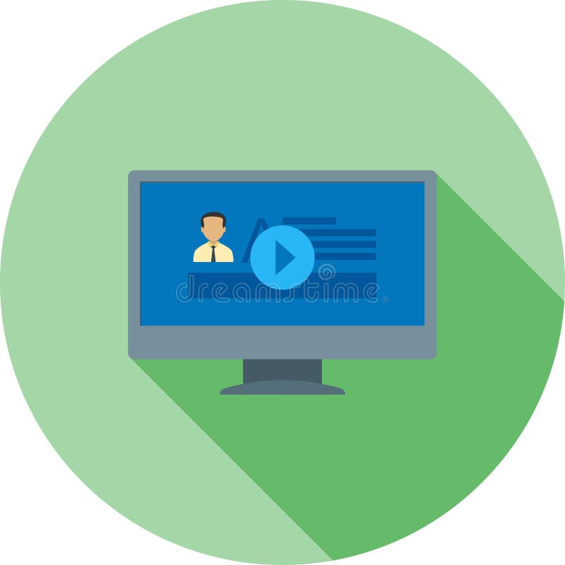 Play Video Lecture stock vector. Illustration of learning - 80364921