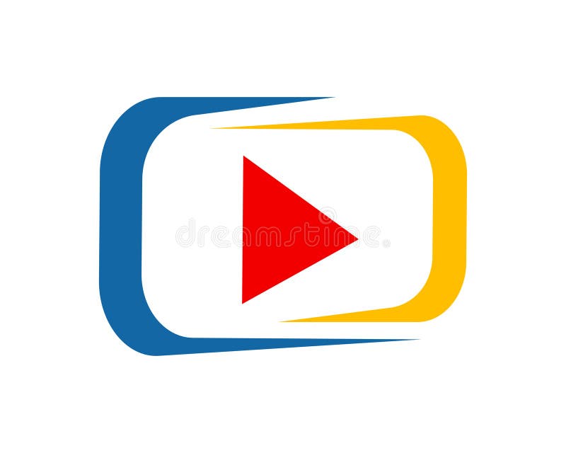 Play Video Logo Icon Template Stock Vector - Illustration of line ...