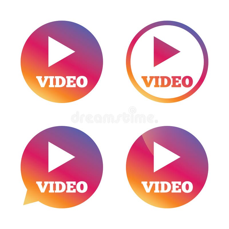 Play Video Sign Icon. Player Navigation Symbol Stock Vector ...
