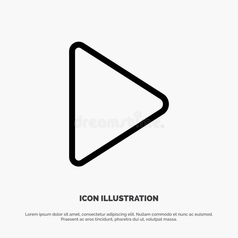 Play, Video, Twitter Line Icon Vector Stock Vector - Illustration of ...