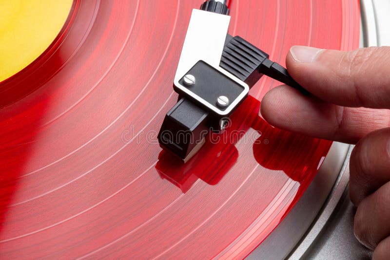 Play vinyl record stock image. Image of vintage, macro - 163550427