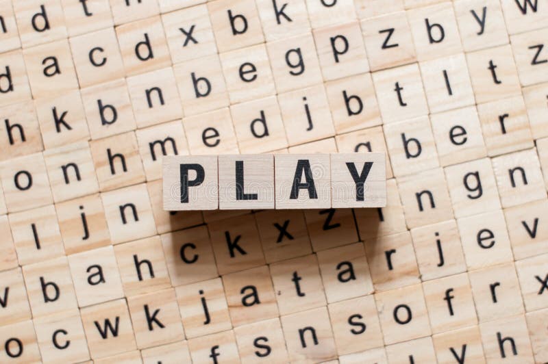 Play word concept stock image. Image of card, icon, element - 145651133
