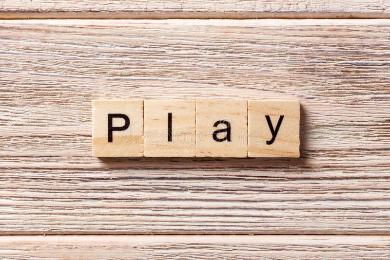 Let Us Play Word Made with Building Blocks. Concept Stock Image - Image ...