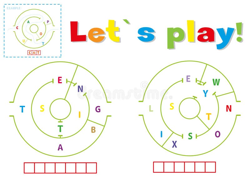 Play and Write the Words Testing and Lesson Stock Vector - Illustration ...