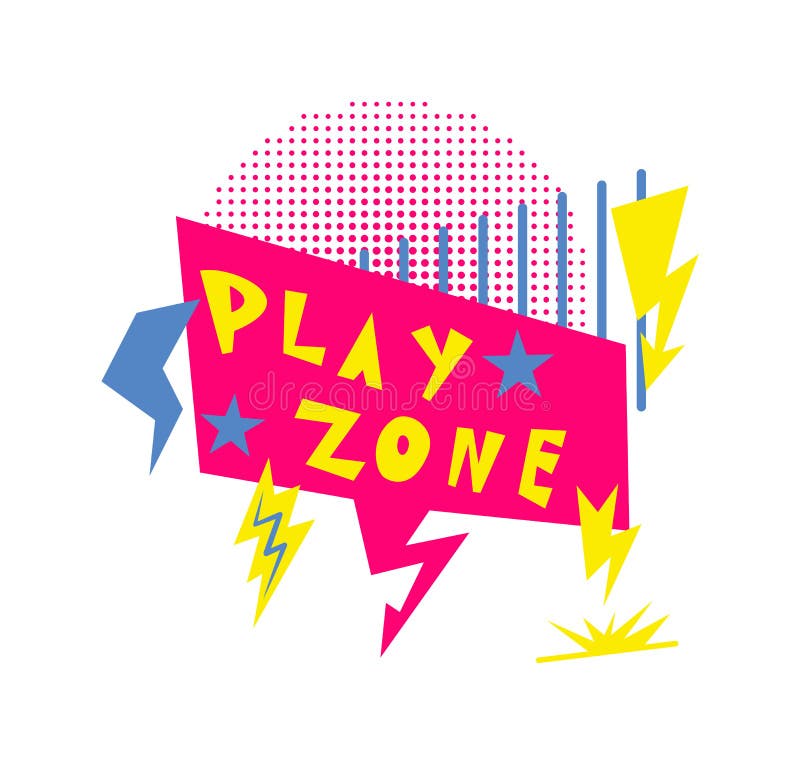 Play Zone for Children, Playground Equipment, Local Park Stock Vector ...
