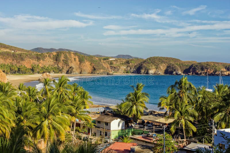 Playa Azul in Mexico stock photo. Image of pacific, lake - 69013066
